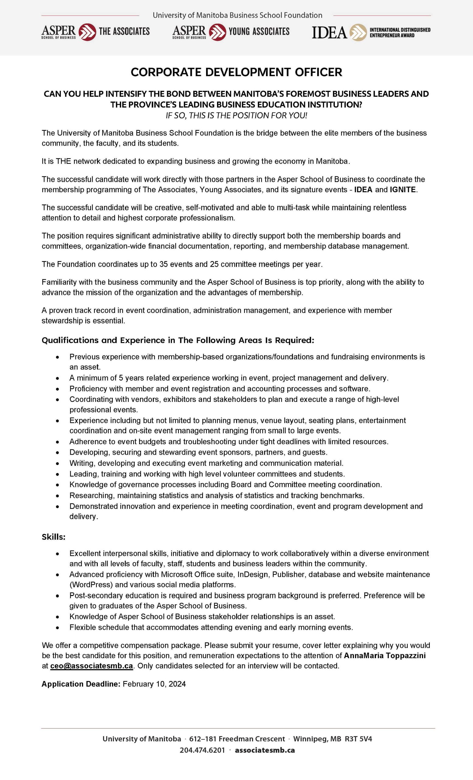 Employment Opportunities - The Associates